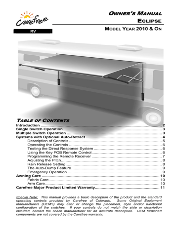 Eclipse RV Awning Owner's Manual | Manualzz