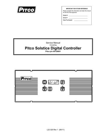 Pitco Solstice Digital Controller Service Manual | Manualzz