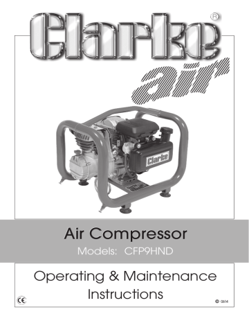 Clarke air compressor CFP9HND Operating & Maintenance Instructions ...