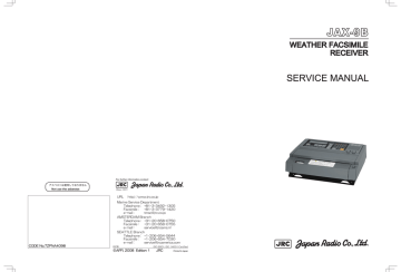 JAX-9B Weather Facsimile Receiver Service Manual | Manualzz