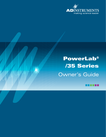ADInstruments | 35 Series (4/35, 8/35, 16/35) | Owner's manual | Owner ...