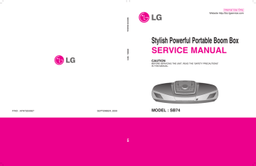LG Boom Box SB74 SERVICE MANUAL | Manualzz
