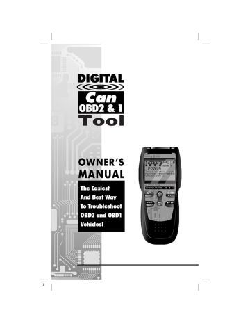 OBD2 & OBD1 Tool Can OBD2 & 1 Tool Owners Manual | Manualzz
