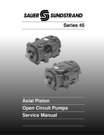Sauer-Sundstrand Series 45 Axial Piston Open Circuit Pumps Service Manual | Manualzz