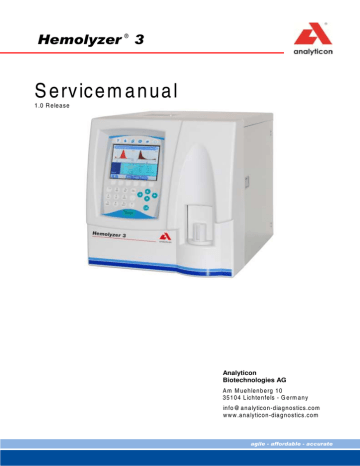 Hematology Analyzer Hemolyzer 3 Service manual | Manualzz