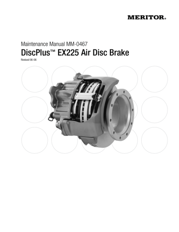 Meritor DiscPlus EX225 Air Disc Brake Maintenance Manual | Manualzz