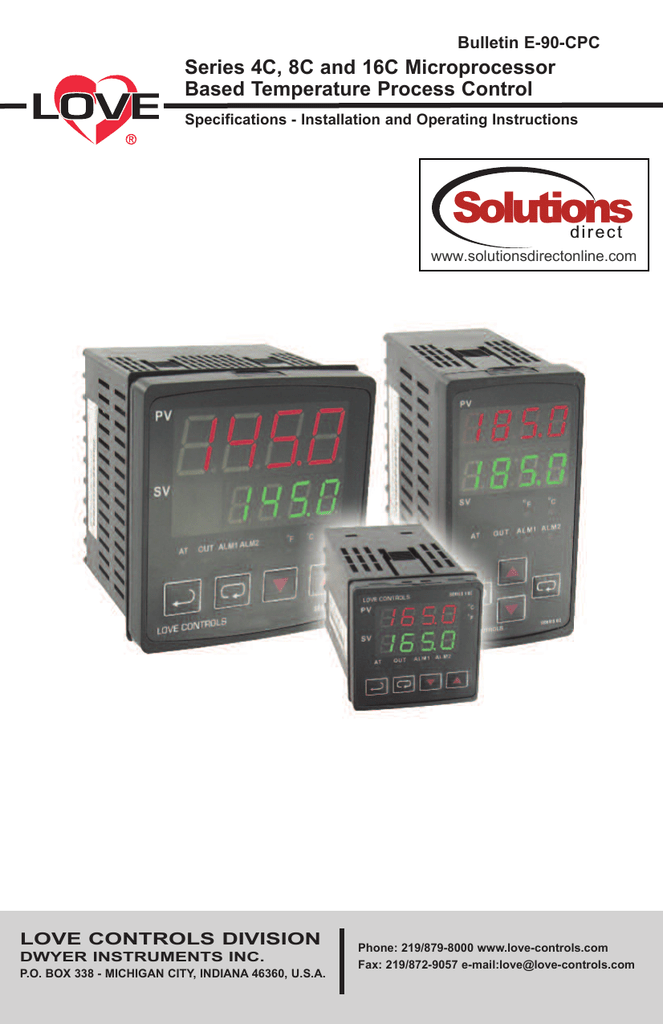 Love Series 4C, 8C, & 16C Temperature | Manualzz
