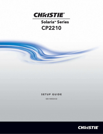 Christie Solaria CP2210 Setup Guide | Manualzz