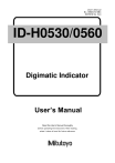 Mitutoyo Digimatic Indicator ID-H0530/0560 User’s Manual | Manualzz