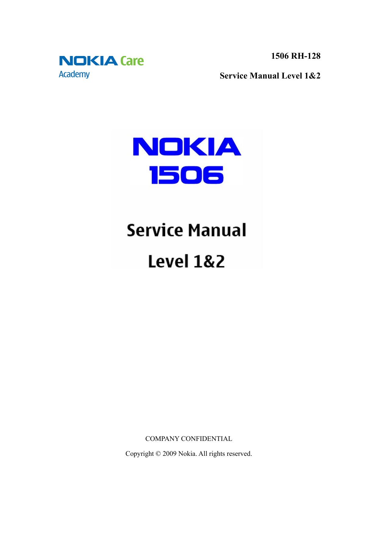 Nokia 1506 Service manual | Manualzz
