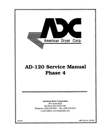 American Dryer AD-120 Service Manual | Manualzz