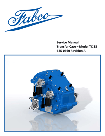 Fabco TC 28 Transfer Case Service Manual | Manualzz