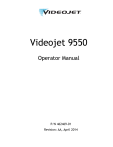 Videojet 9550 Operator Manual | Manualzz
