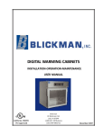Getinge 5524, 5618, 5624 Warming Cabinets User Manual | Manualzz