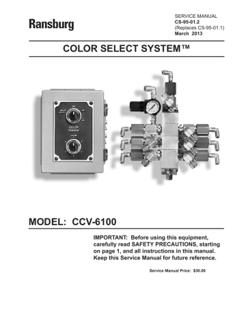 Color Select System CCV-6100 Service Manual | Manualzz