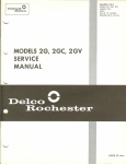 Delco Rochester Carburetor 2G, 2GC, 2GV Service Manual | Manualzz