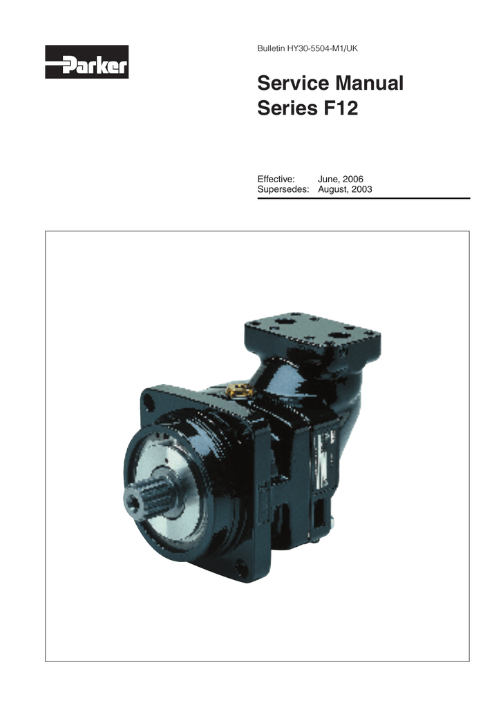 Parker F12-090 Service manual | Manualzz