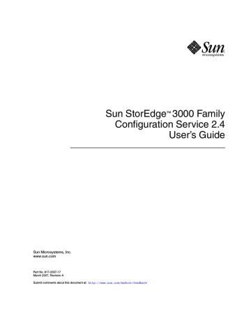 Sun StorEdge 3000 Family Configuration Service User's Guide | Manualzz