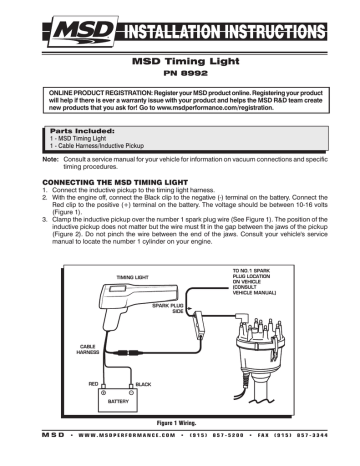 MSD 8992 Timing Pro Timing Light Instructions | Manualzz