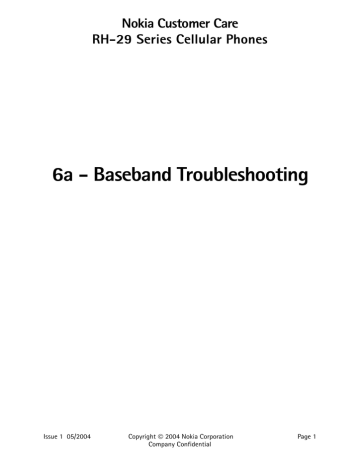Nokia RH-29 Cellular Phones Troubleshooting Guide | Manualzz