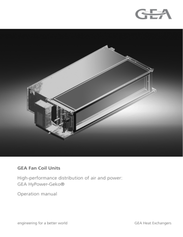 GEA HyPower-Geko Fan Coil Unit Operation Manual | Manualzz