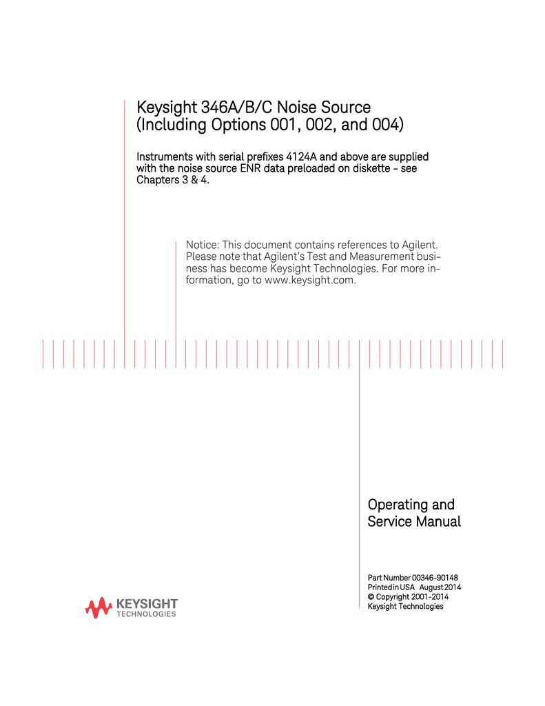 346A/B/C Noise Source Operating and Service Manual | Manualzz