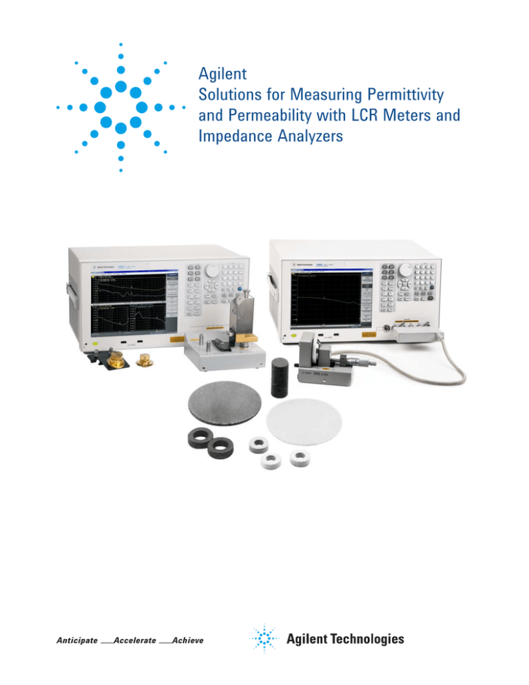 Agilent Solutions for Measuring Permittivity and Permeability with ...