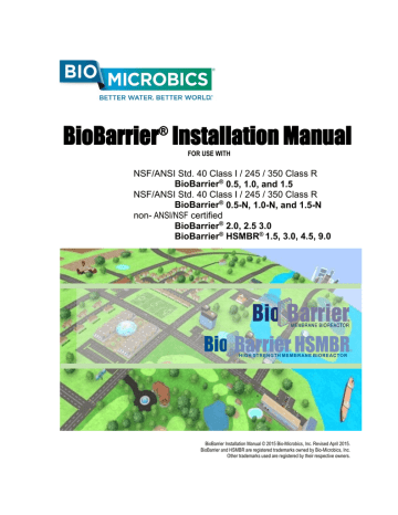 BioBarrier Installation Manual - Wastewater Treatment Systems | Manualzz