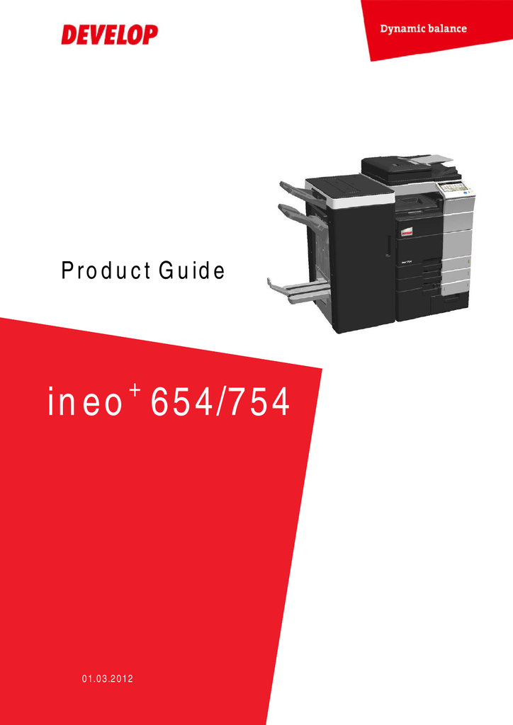 Develop ineo+ 654 Product manual | Manualzz