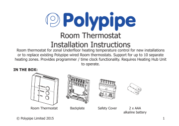 Polypipe Room Thermostat Installation Instructions | Manualzz