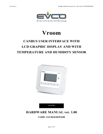 CANBUS User Interface Vroom Hardware Manual | Manualzz