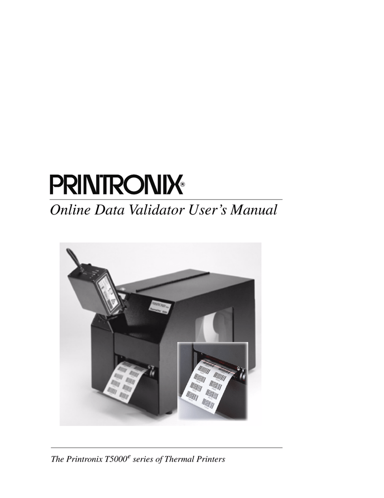 Printronix T5000e Series User manual | Manualzz