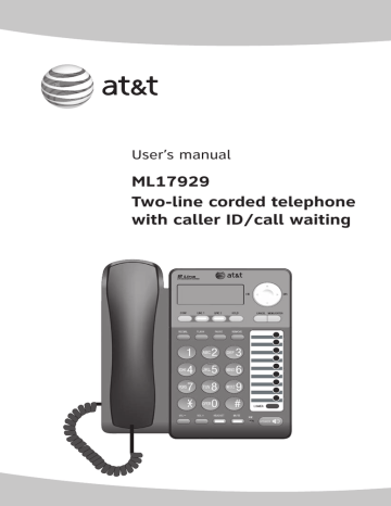 AT&T ML17929 Telephone User's Manual | Manualzz