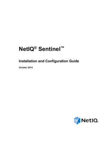 NetIQ Sentinel Installation and Configuration Guide | Manualzz