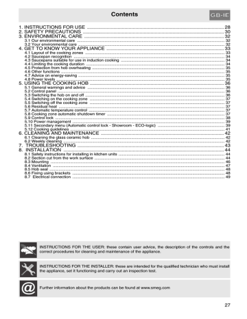 Smeg Induction hob SI3950B User Manual | Manualzz