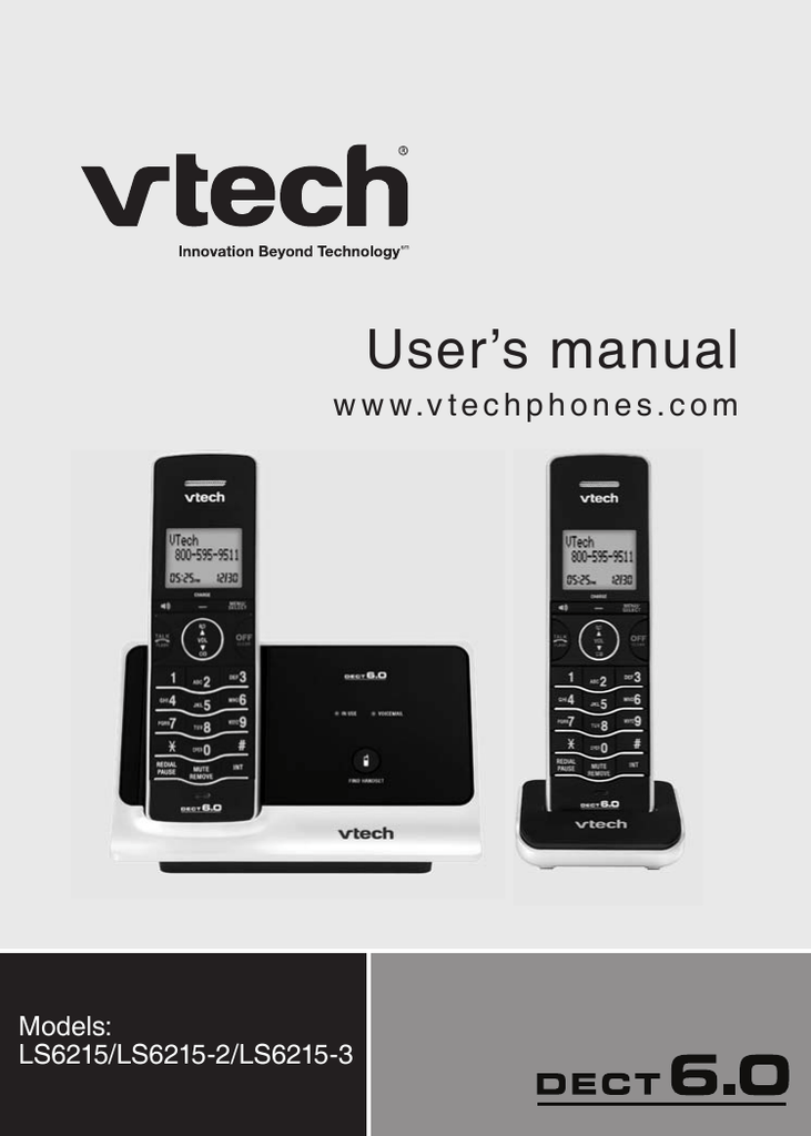 VTech LS6215 Expandable Cordless Phone User's manual | Manualzz