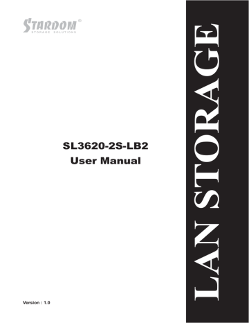 Stardom LAN Storage SL3620 2S-LB2 User Manual | Manualzz