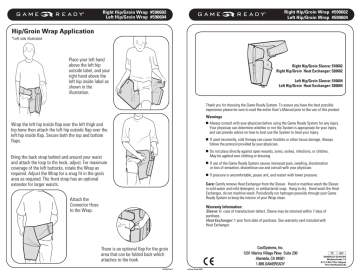 Game Ready Hip/Groin Wrap 590602, 590604 User's Manual | Manualzz