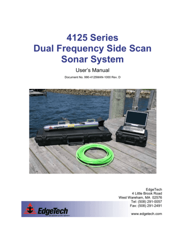 EdgeTech 4125 Dual Frequency Side Scan Sonar System User's Manual ...