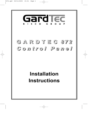 GARDTEC 872 Installation Instructions Manual | Manualzz