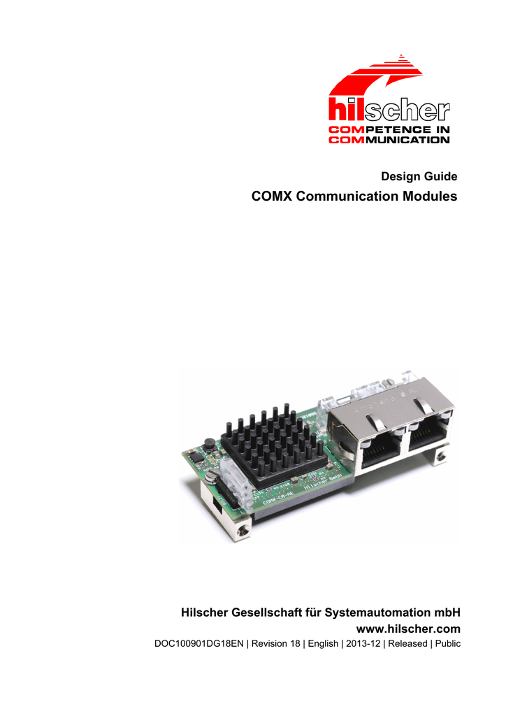 hilscher COMX 10CA-COS Design Manual | Manualzz