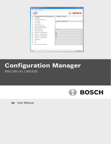Bosch Configuration Manager User Manual | Manualzz