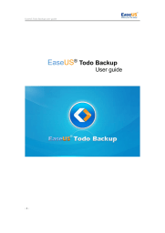 EaseUS Todo Backup - User Guide, User manual