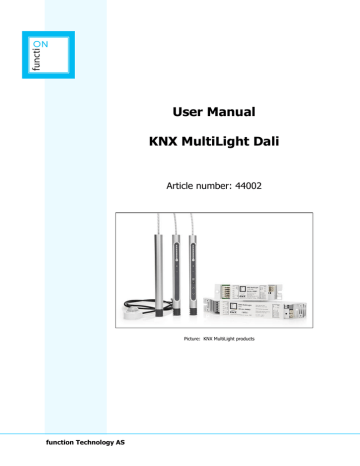 KNX MultiLight Dali User Manual | Manualzz
