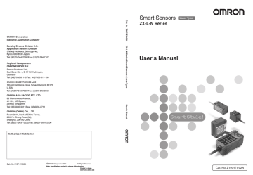 OMRON ZX-L-N Series Smart Sensor User's Manual | Manualzz