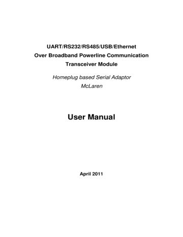 LinkSprite McLaren PLC-UART User Manual | Manualzz