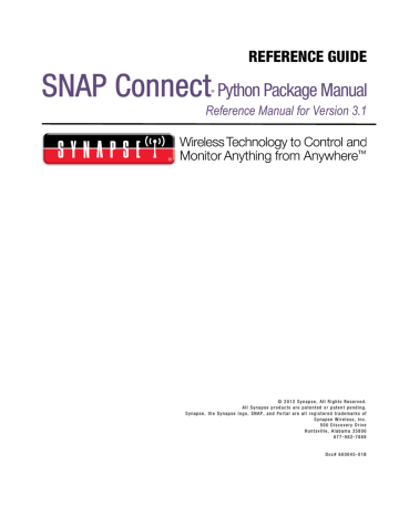 SNAP Connect Reference Manual | Manualzz