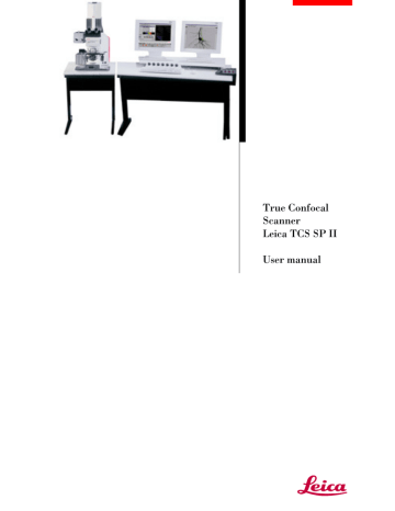 Leica TCS SP II User Manual | Manualzz
