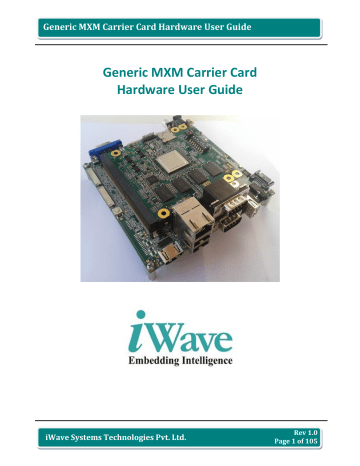 iWave MXM Carrier Card Generic Hardware User Guide | Manualzz