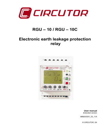 Circutor RGU-10 User manual | Manualzz
